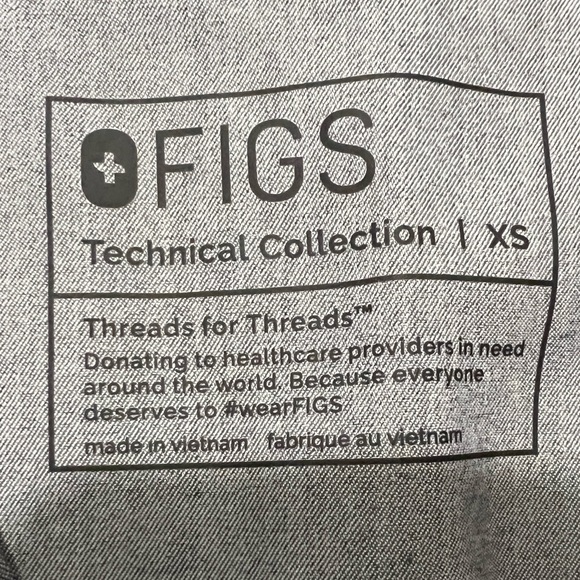 Figs | Other | Figs Scrubs Xs Graphite Casma 3pocket Top S Graphite ...